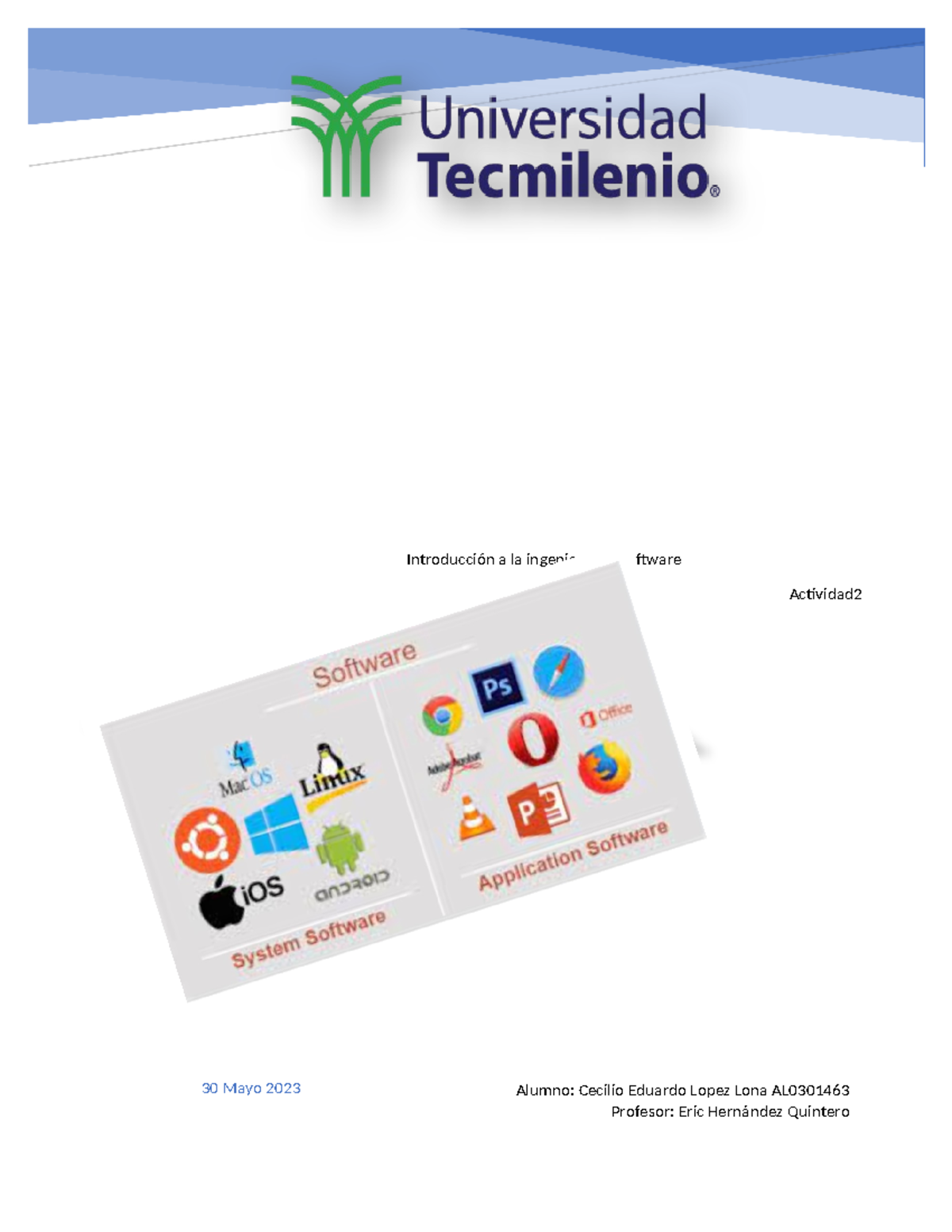 Int.Ing de Software Actividad 2 - Introducción a la ingeniería de ...