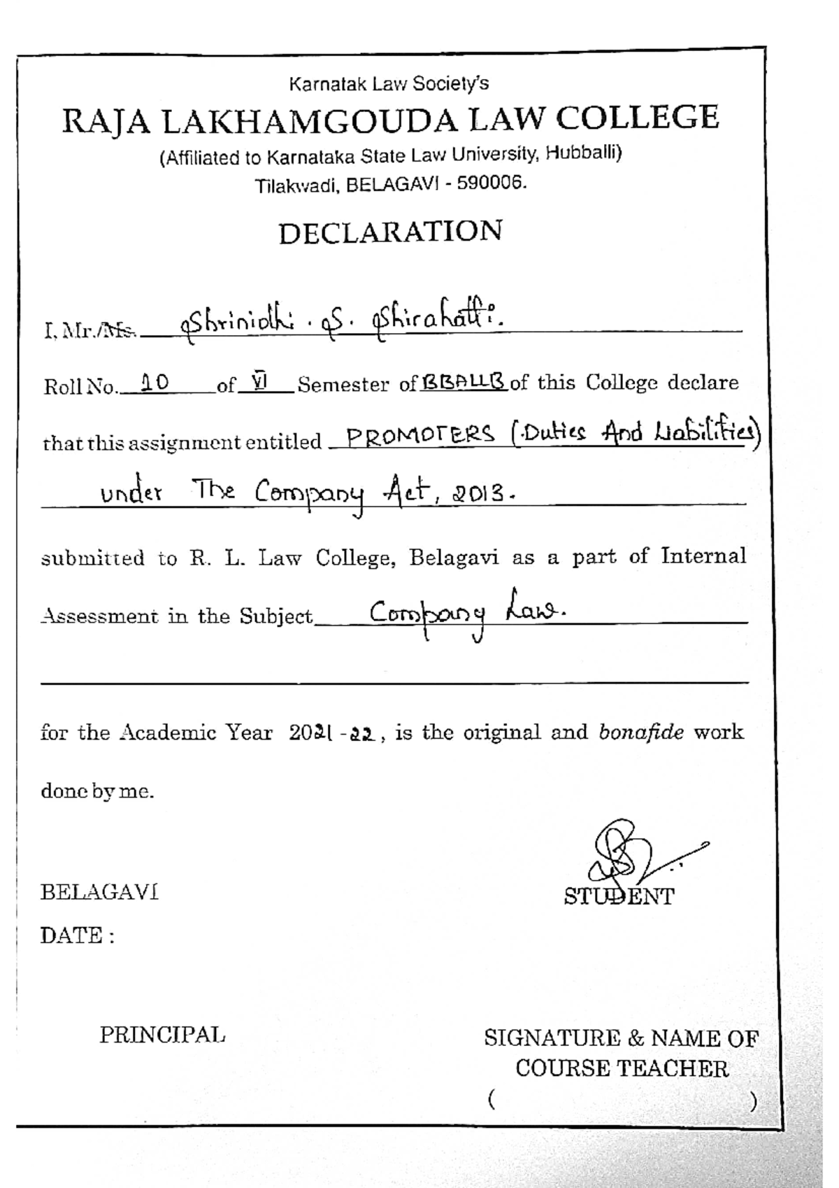 Company Law. Promoter - Bba llb - Studocu