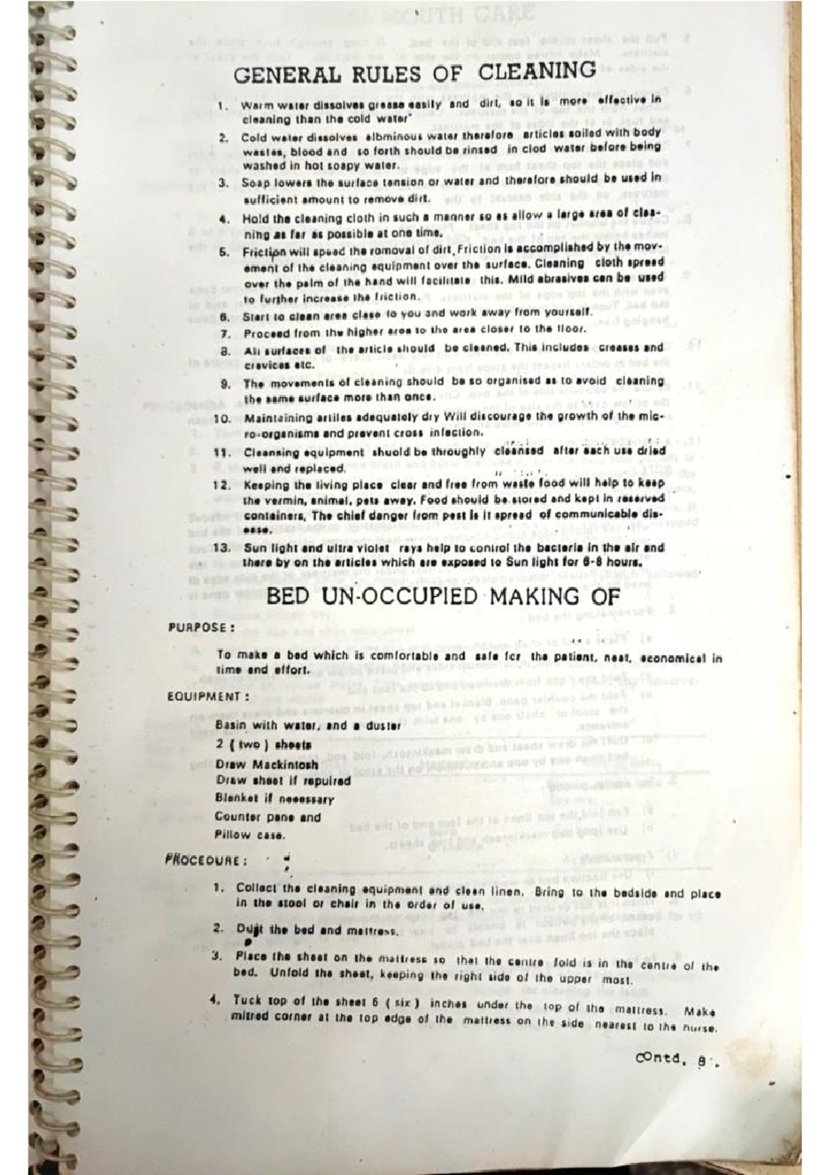 Bed making - .... - Nursing - Studocu