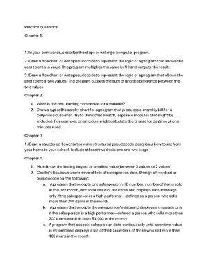 PRLD5121 EXAM Paper 2023 - MODULE NAME: MODULE CODE: PROGRAMMING LOGIC AND DESIGN PRLD ...