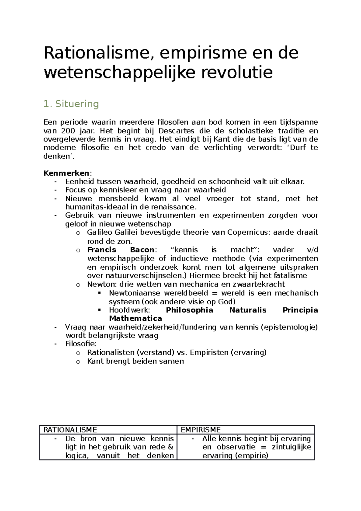 H8 - rationalisme, empirisme en de wetenschappelijke revolutie ...