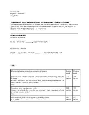 Lab 3 report - Diol Oxidation Puzzle - Diol Oxidation Puzzle Alesia ...