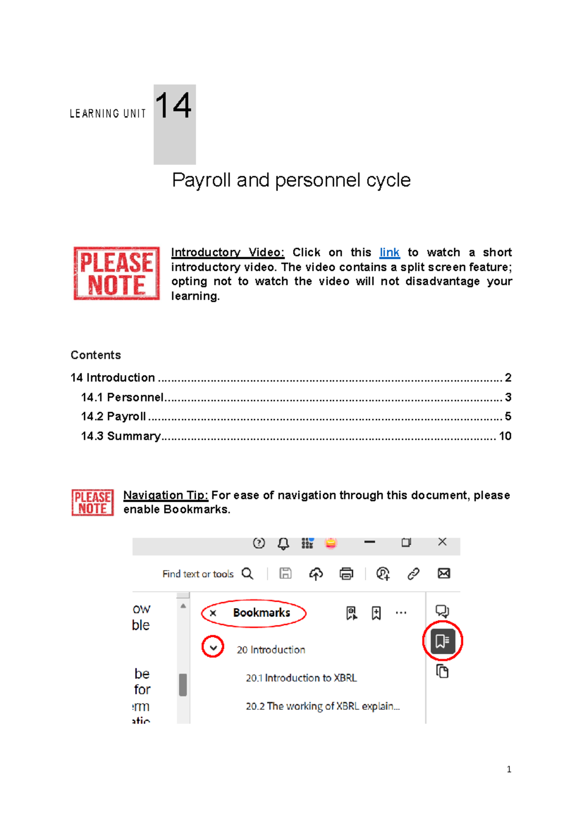 Learning Unit 14 - Payroll and personnel cycle - L E A R N I N G U N I ...