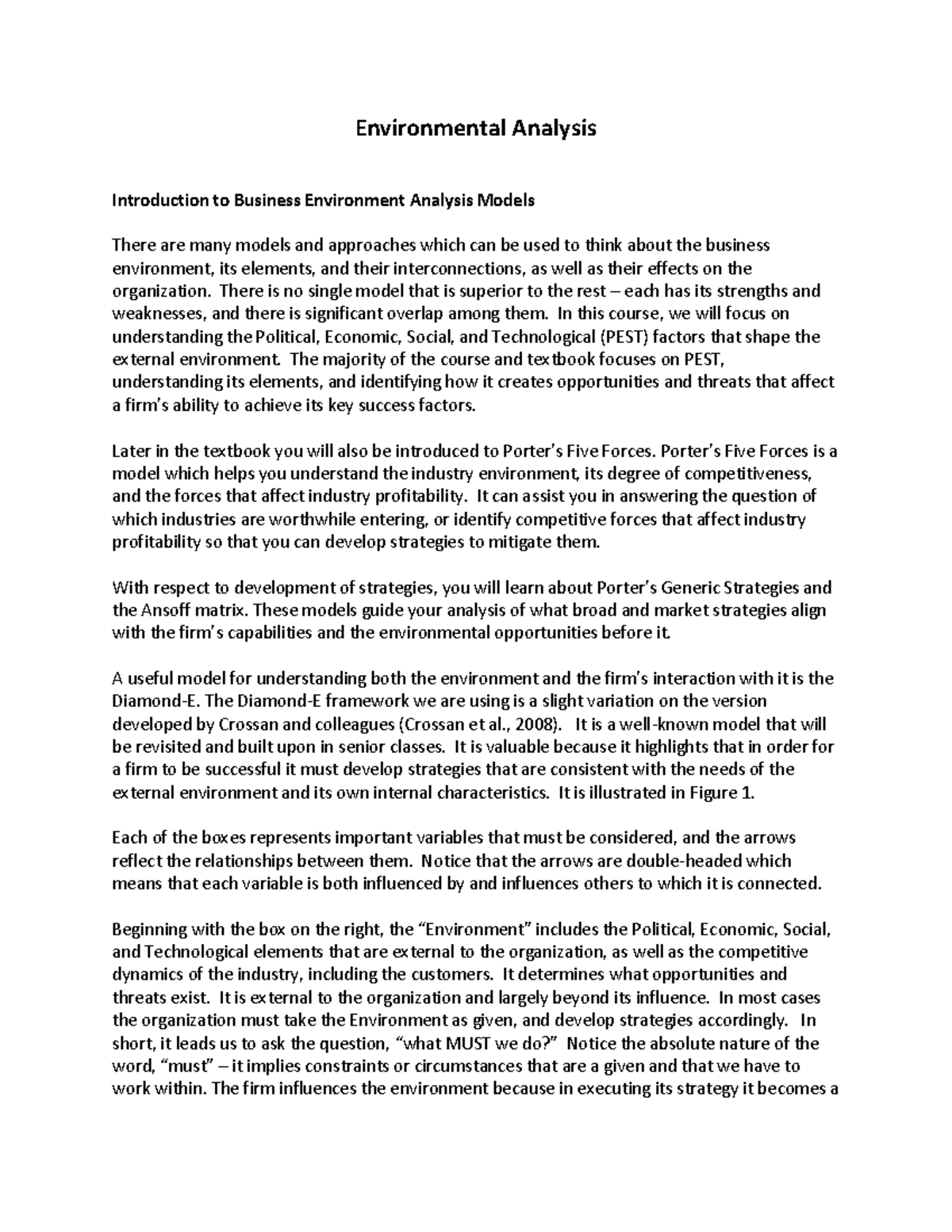 BU111 Environmental Analysis W01 L02 - Environmental Analysis ...