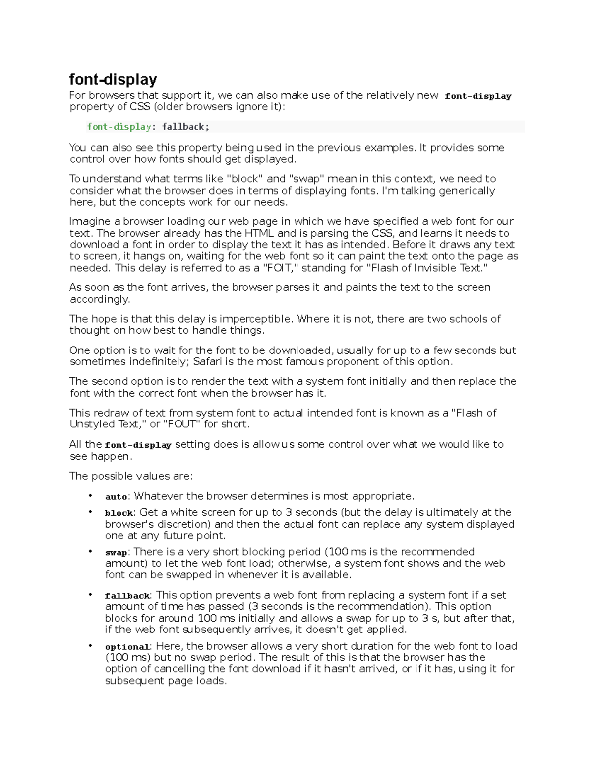 Font - For browsers that support it, we can also make use of the ...