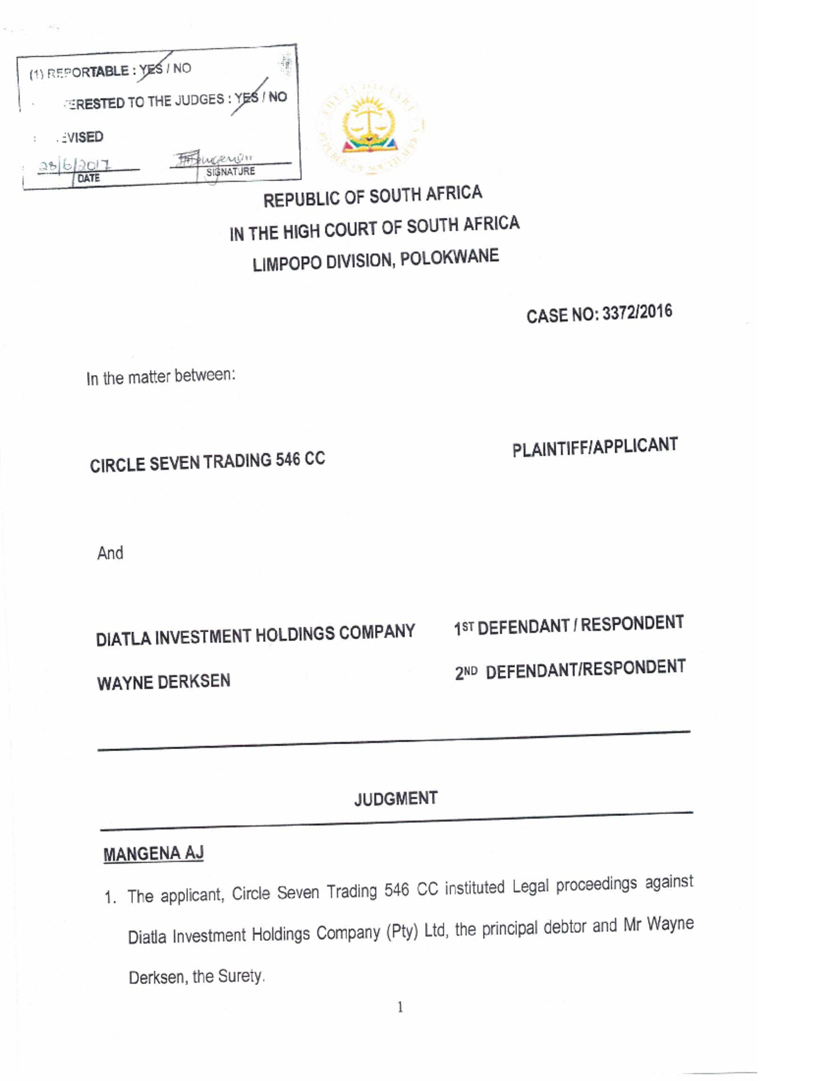 14 - Case law - CSL2601 - Studocu