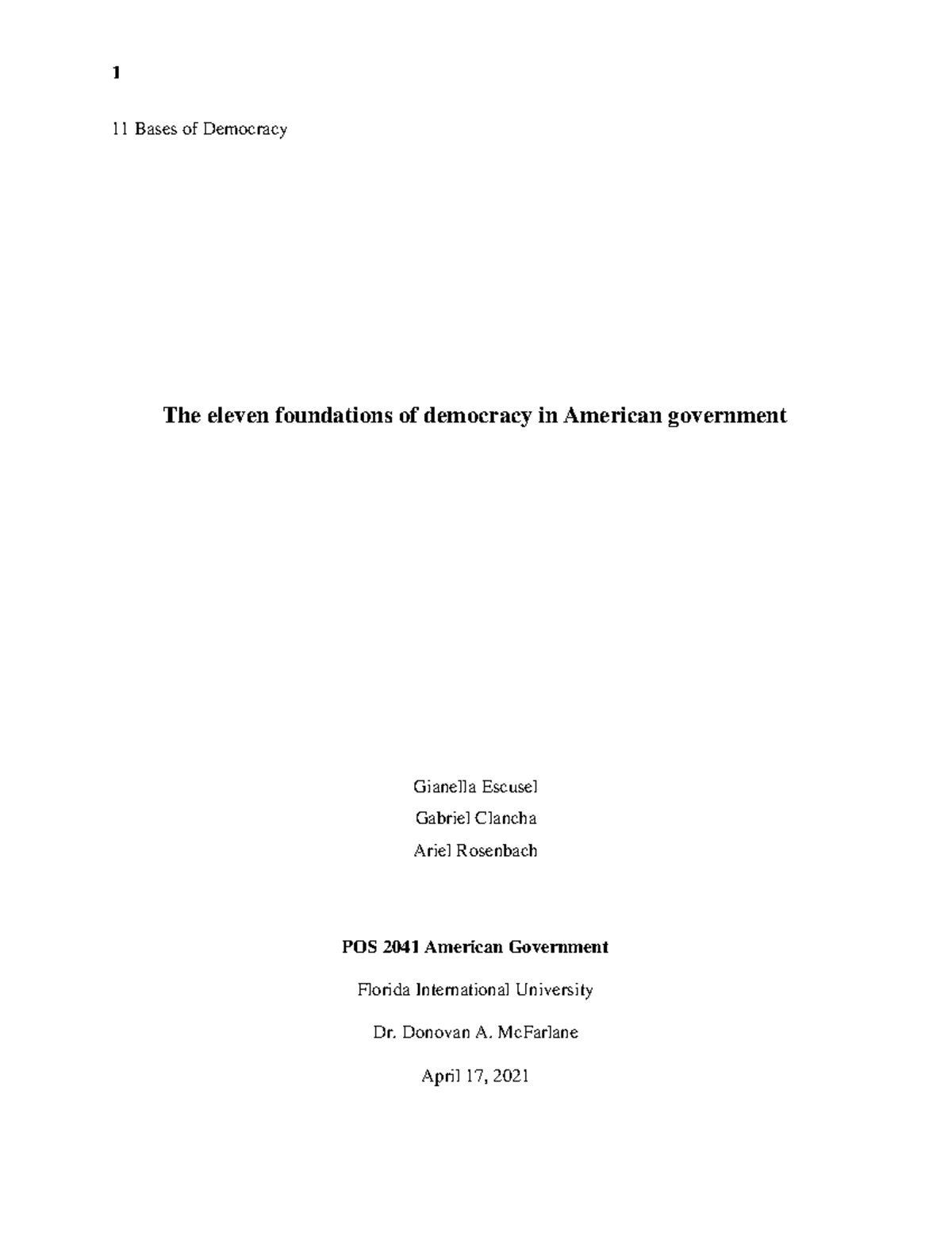 11 Bases of Democracy - 11 Bases of Democracy The eleven foundations of ...