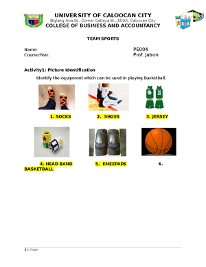 Syllabus - VCVCVC - Rhythmic Activities - UCC - Studocu