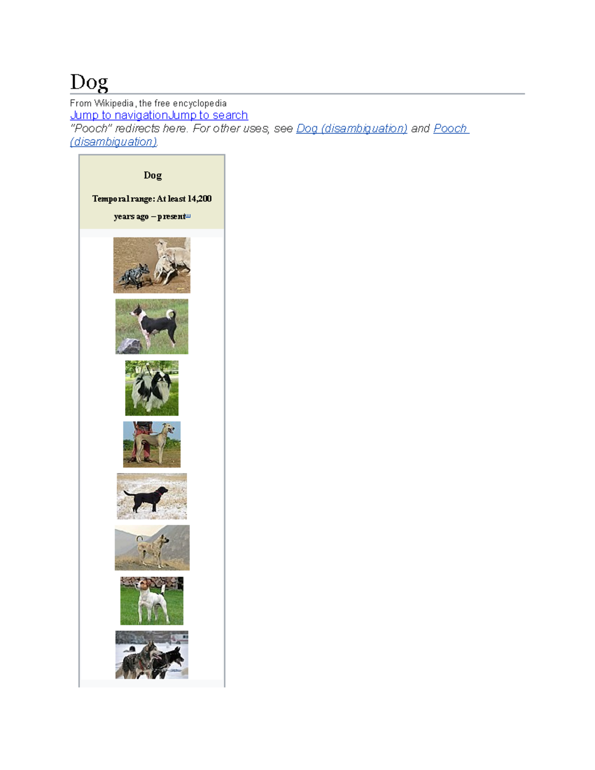 Dog - Dog - Dog From Wikipedia, the free encyclopedia Jump to ...