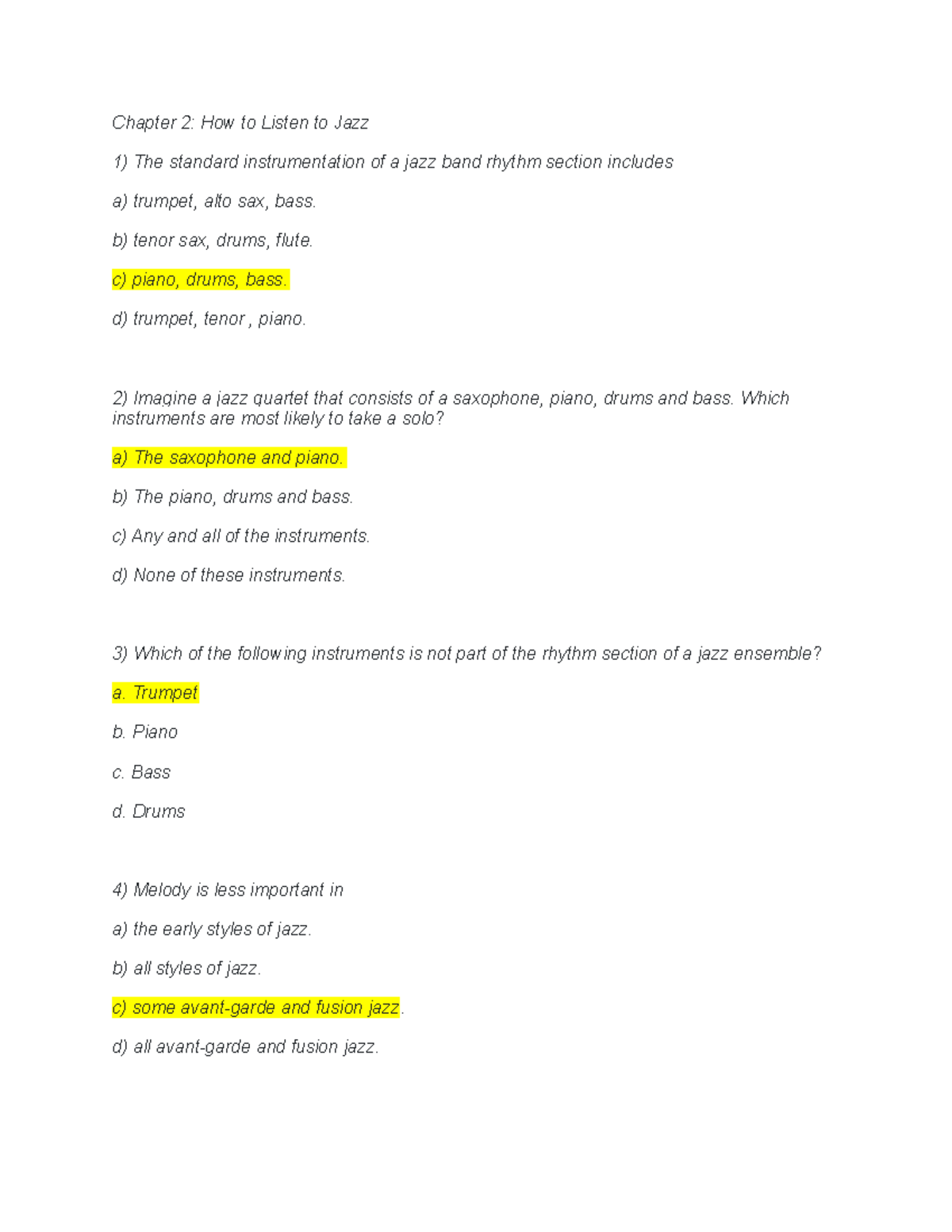 Chapter 2 How to Listen to Jazz - Chapter 2: How to Listen to Jazz The ...