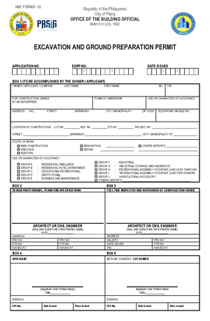 Civil Structural Permit - Republic of the Philippines City of Pasig ...