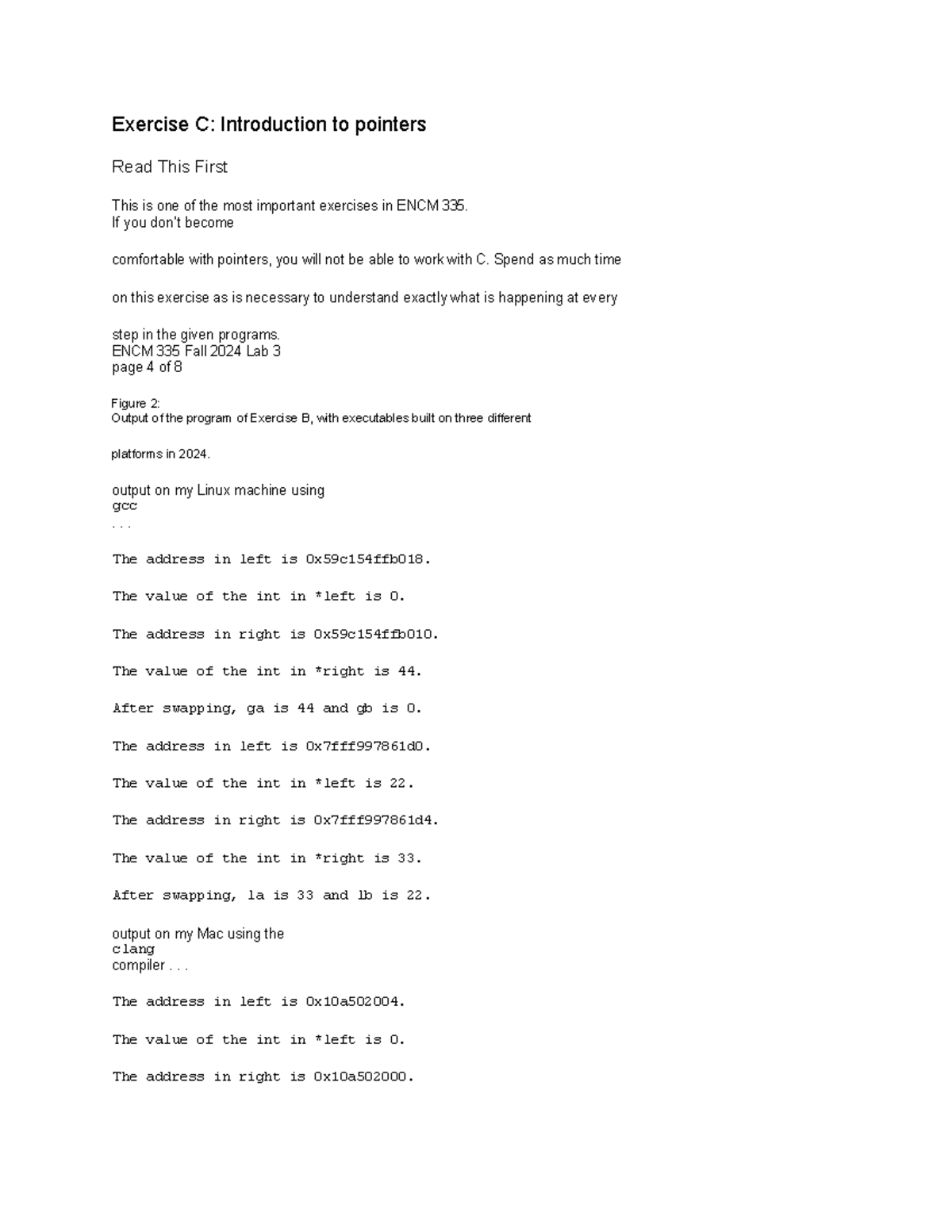 Exercise 3 - jfjfjhv - Exercise C: Introduction to pointers Read This ...