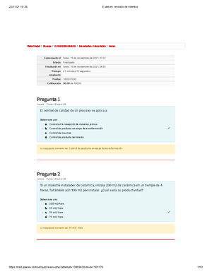 Prueba 1 Gestión DE Operaciones - PRUEBA 1 GESTIÓN DE OPERACIONES Pregunta 1 Enunciado de la ...