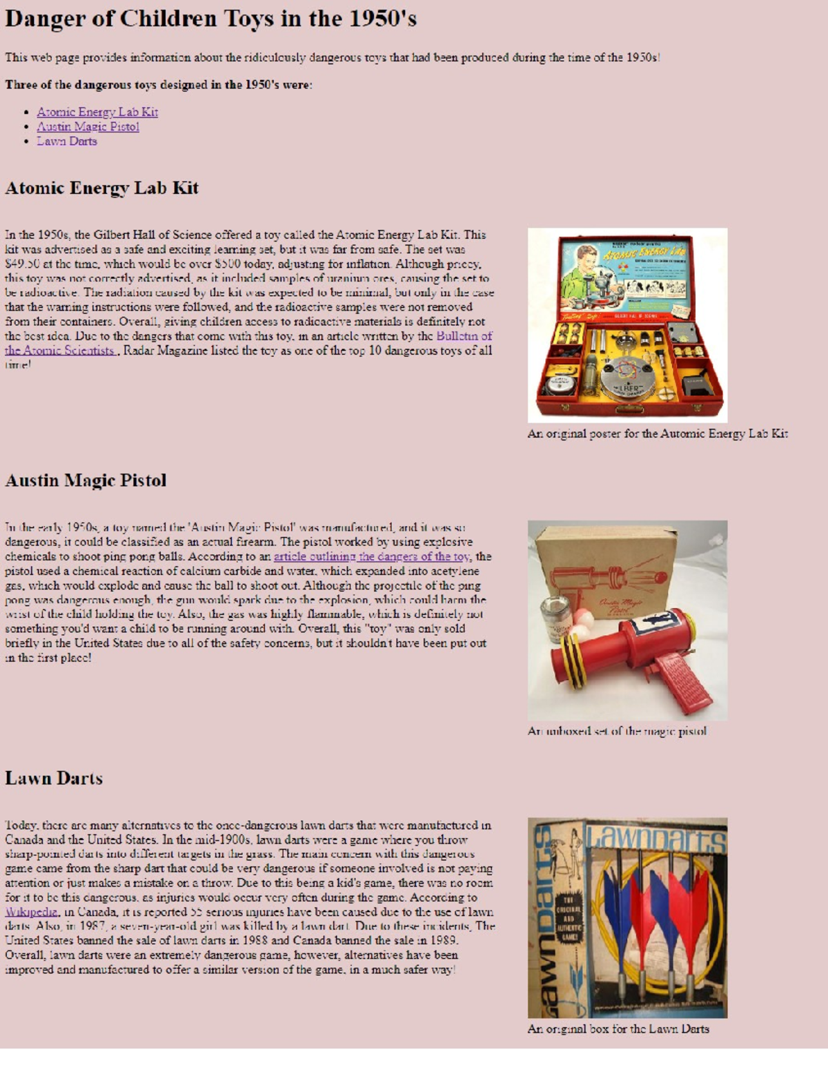 874065 Submission - Assignment 1 1050, design a webpage - CIS 1200 ...