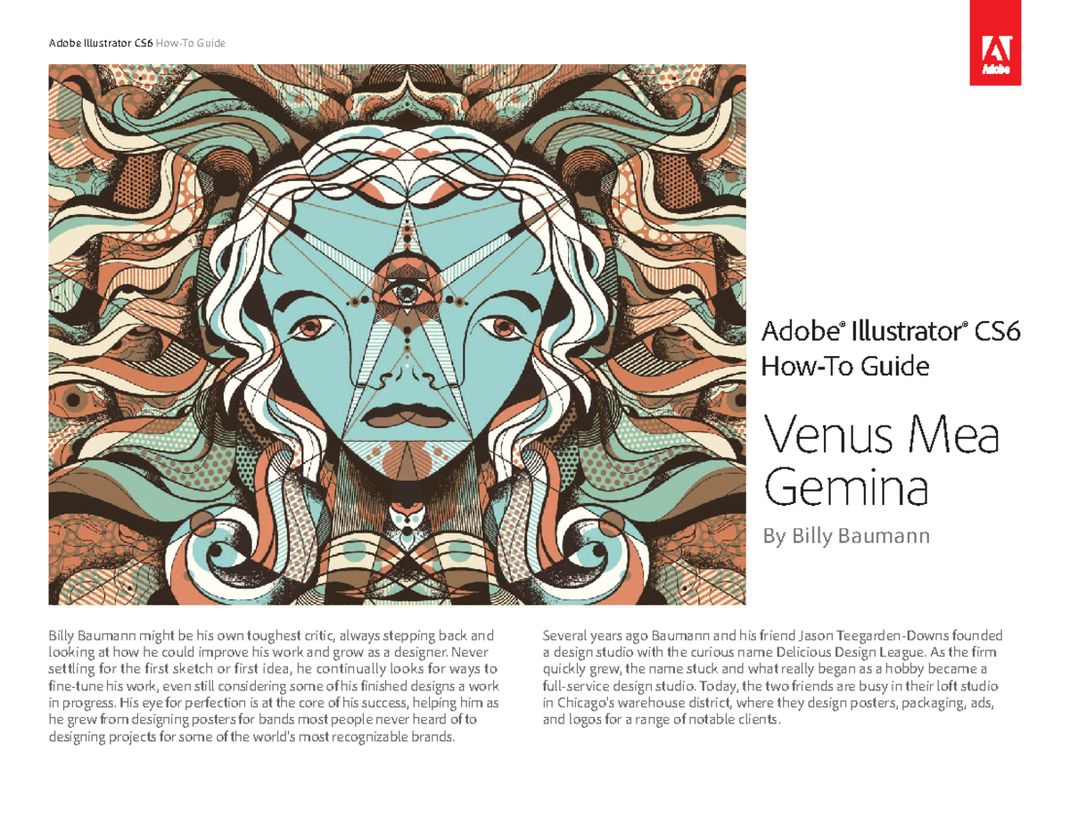 Venus Mea Gemina How To Adobe Illustrator Cs6 How To Guide Venus Mea Gemina By Billy Baumann