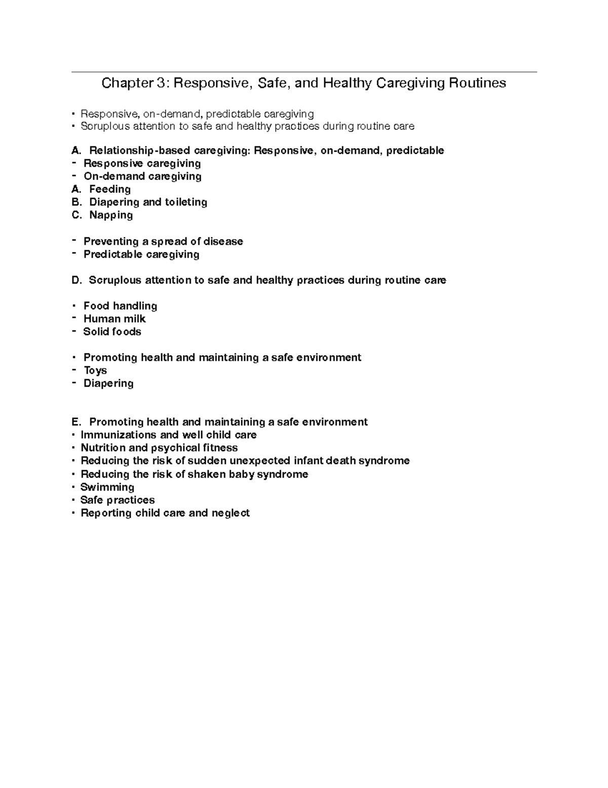 EEC 2201 Chapter 3 Notes - Chapter 3: Responsive, Safe, and Healthy ...