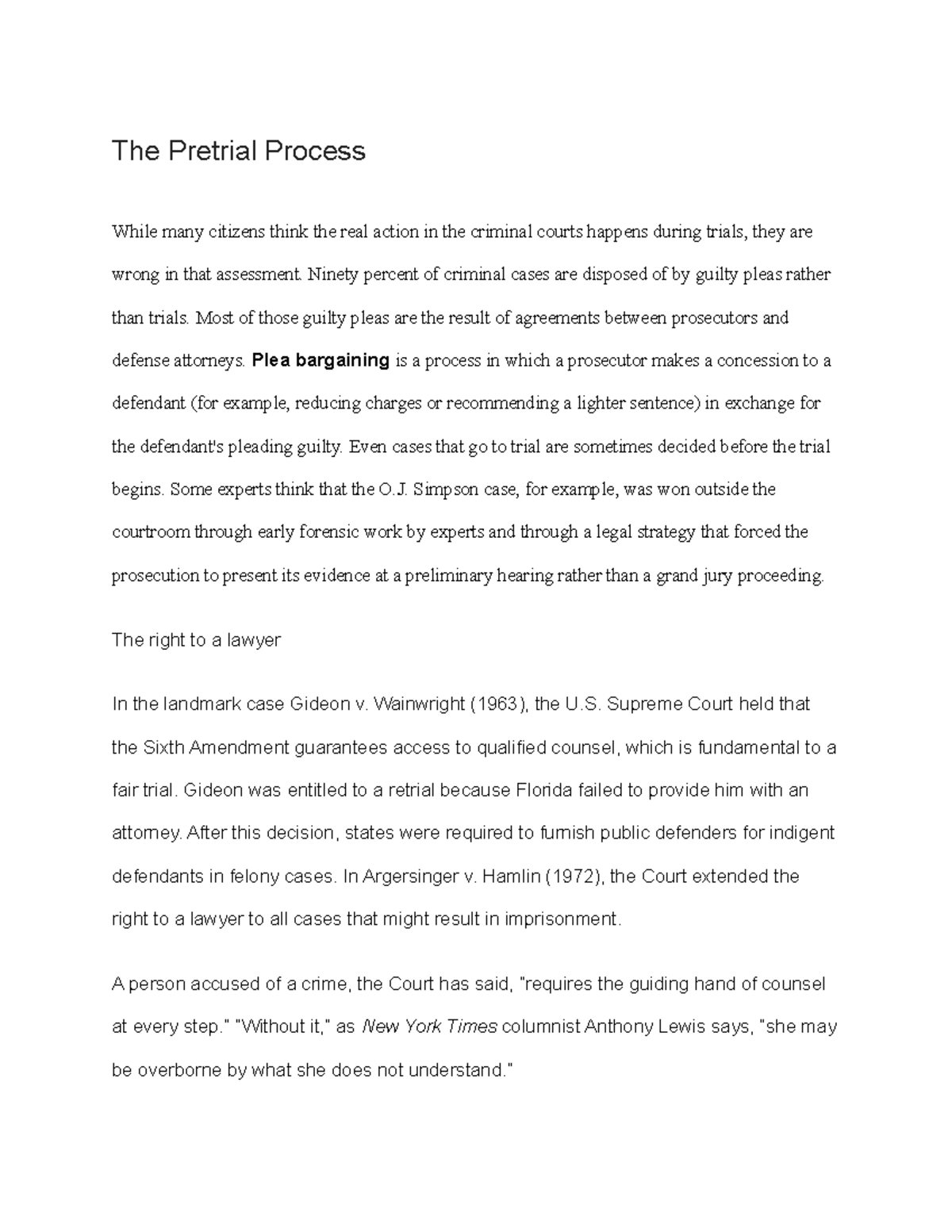 The Pretrial Process - Practice Notes - The Pretrial Process While many ...