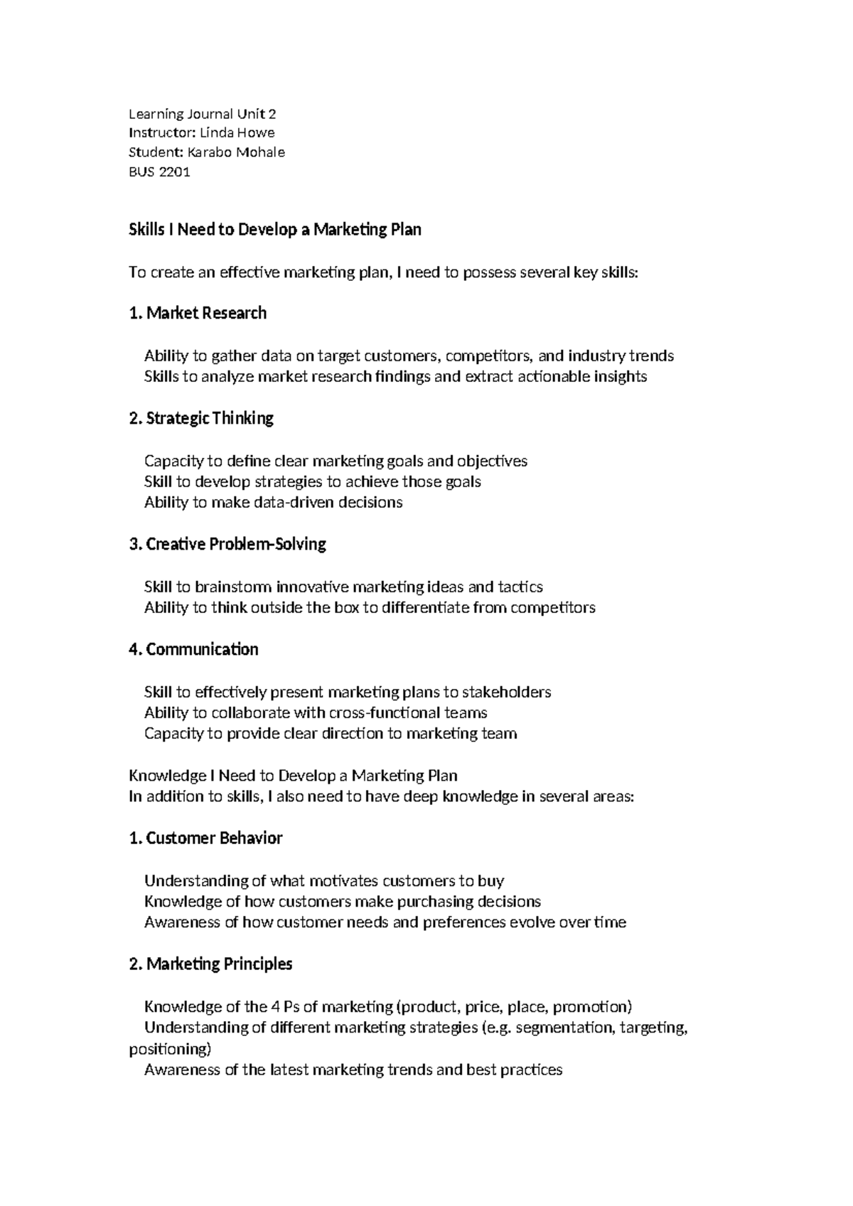 Learning Journal Unit 2 BUS 2201 - Learning Journal Unit 2 Instructor ...