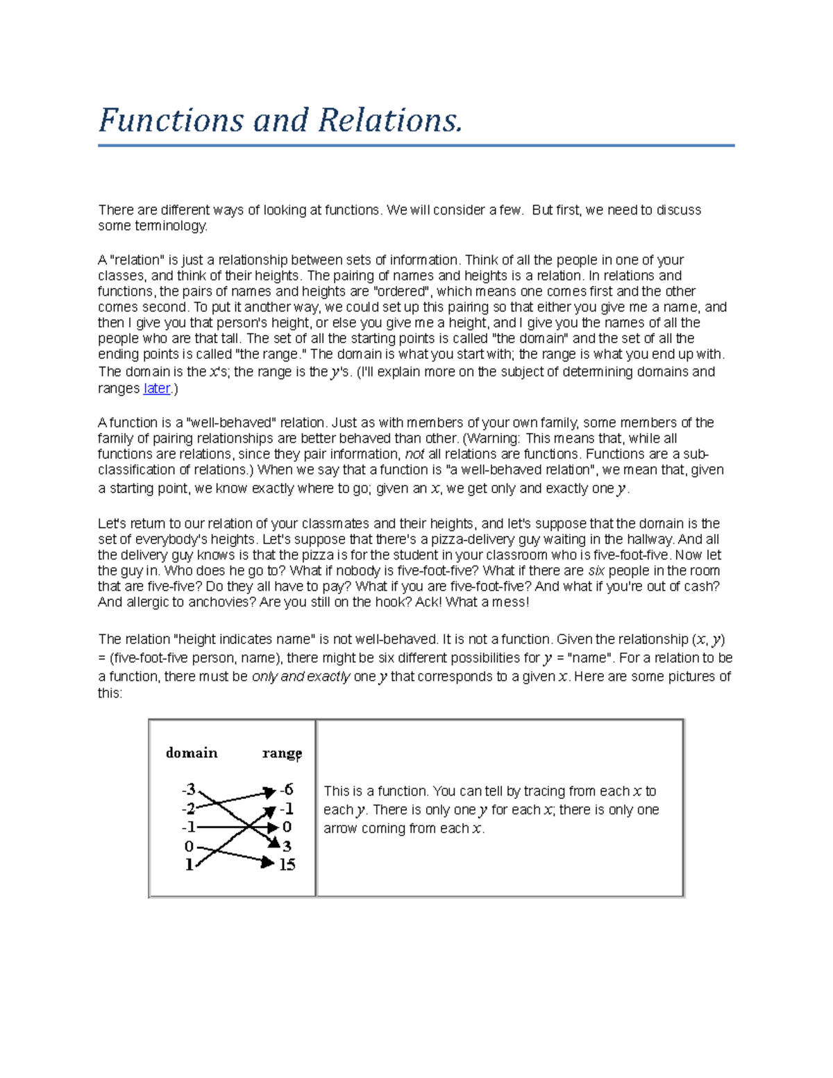 Lecture 38. Functions and Relations - Functions and Relations. There ...