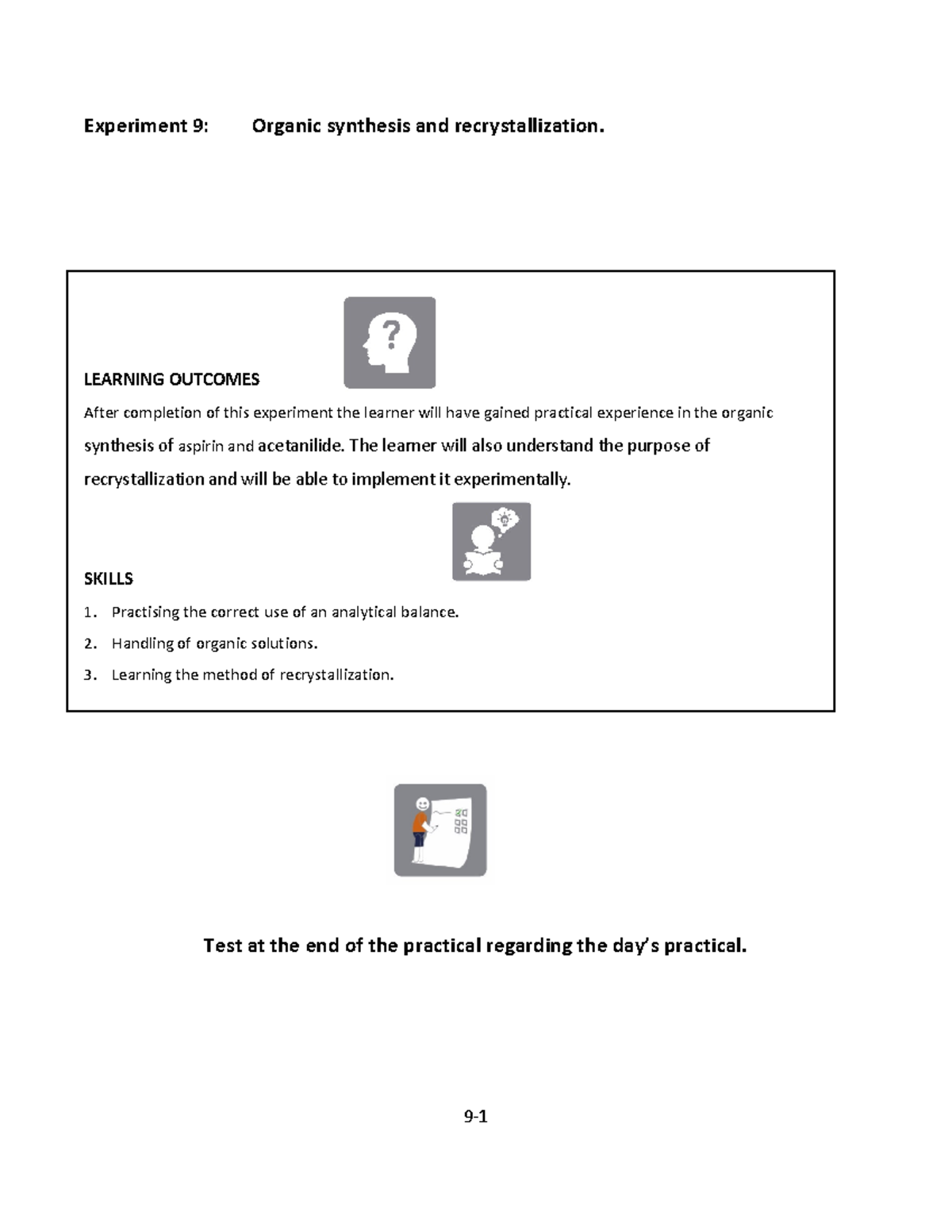 9Exp9sem2 - CHEMISTRY PRACTICALS - Experiment 9: Organic synthesis and ...