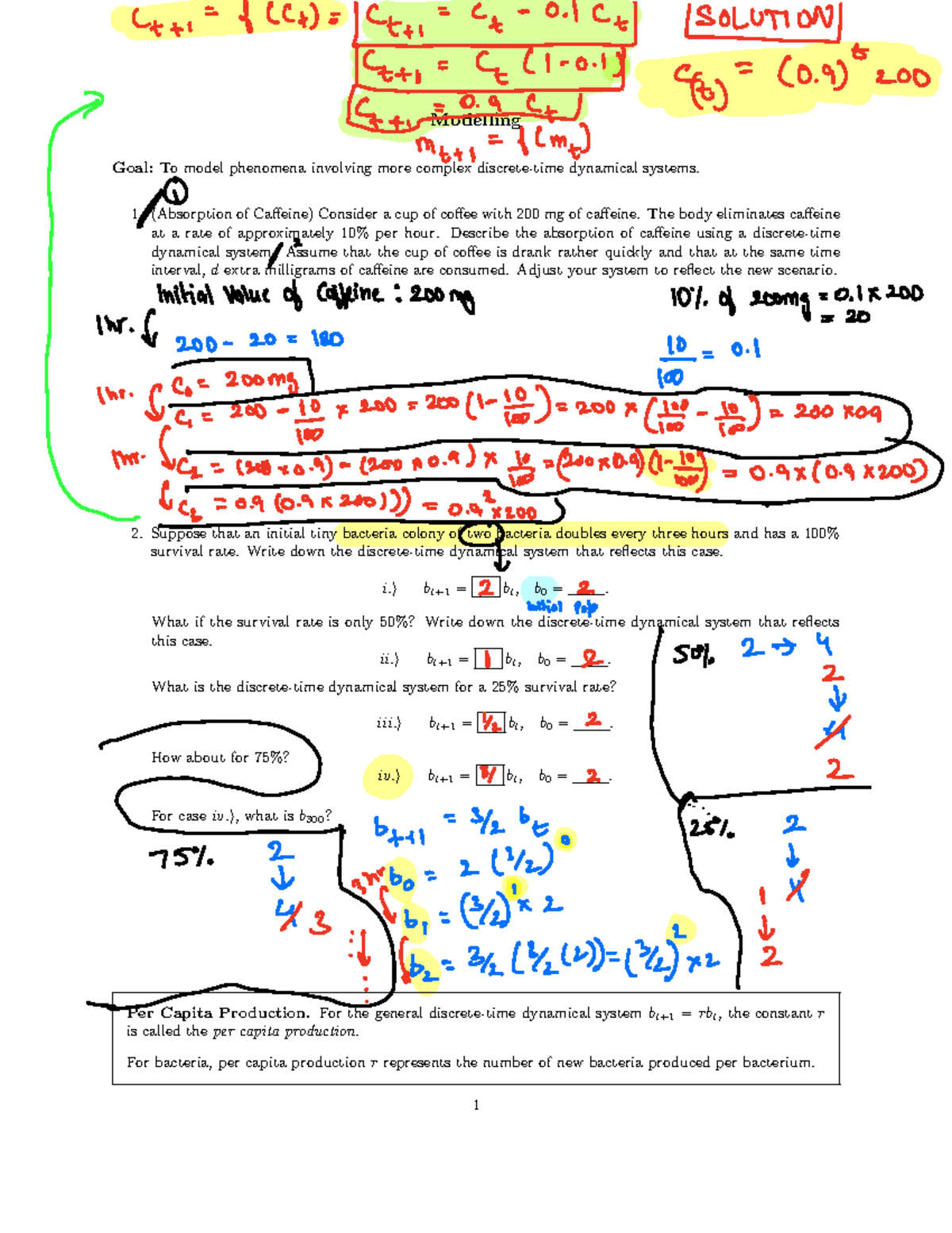 Lesson 03 - Lecture 3 notes - Modelling Goal: To model phenomena ...