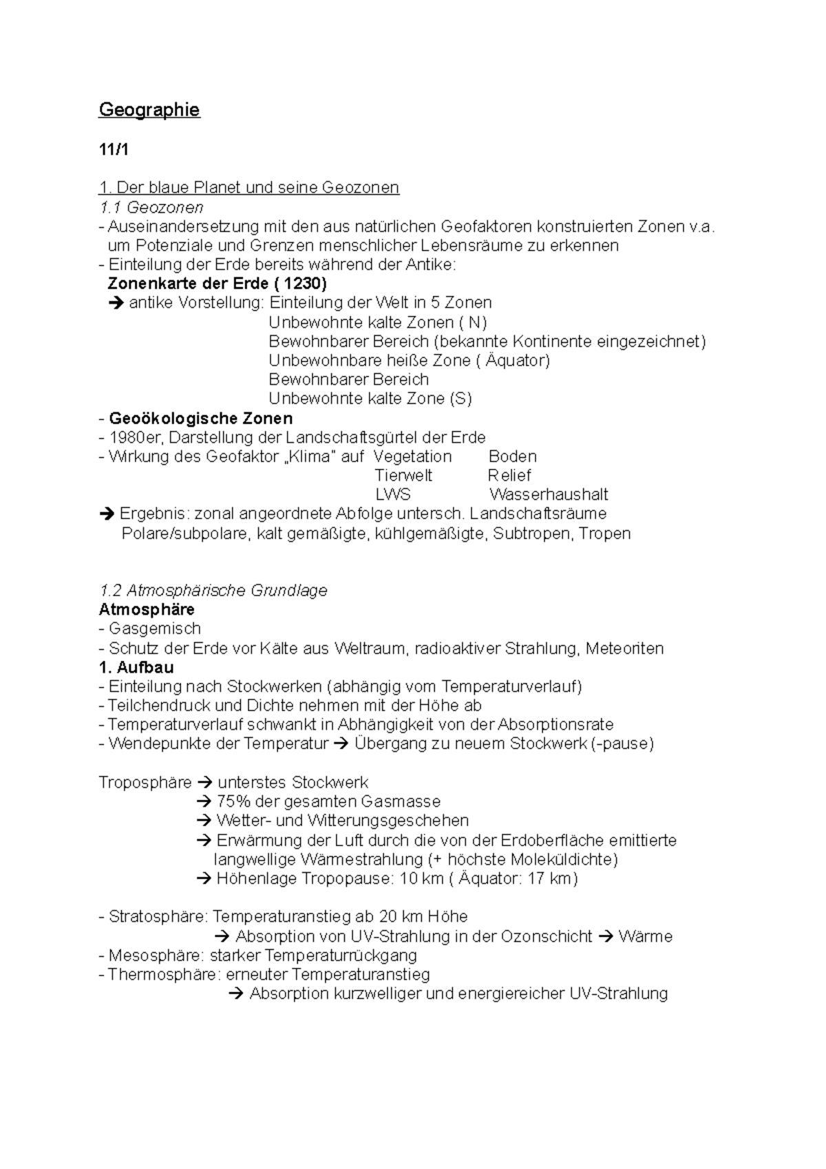 Geographie 11. Klasse (Bayern) - Geographie 11/ Der blaue Planet und ...