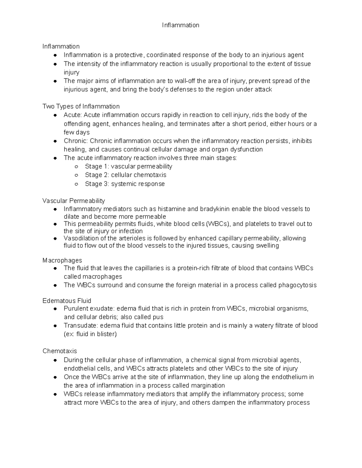 Inflammation - Examples include tumor necrosis factor (TNF-alpha) and ...