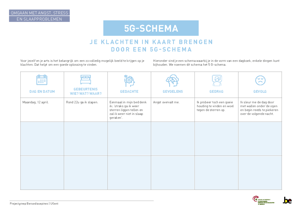NL-5G-schema - 5G-schema - Projectgroep Benzodiazepines | UGent OMGAAN MET ANGST, STRESS EN ...