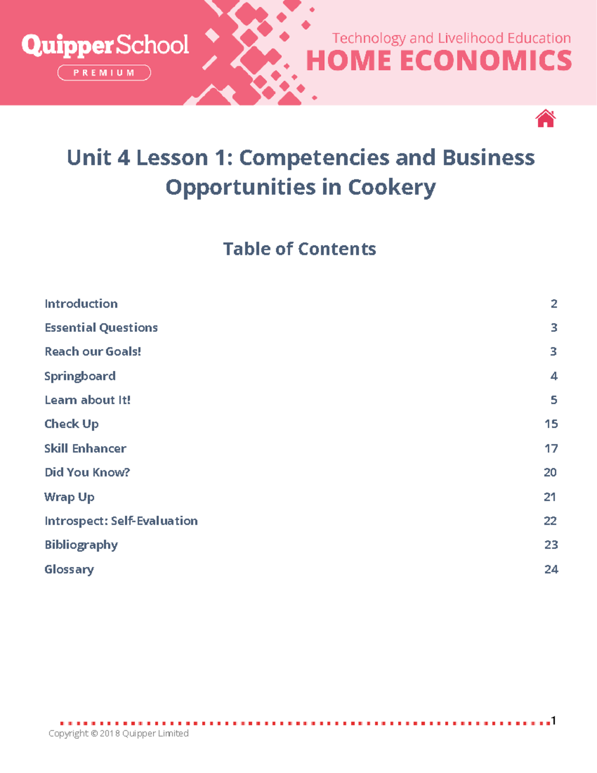 TLE 7 Cookery - jane - Unit 4 Lesson 1: Competencies and Business ...