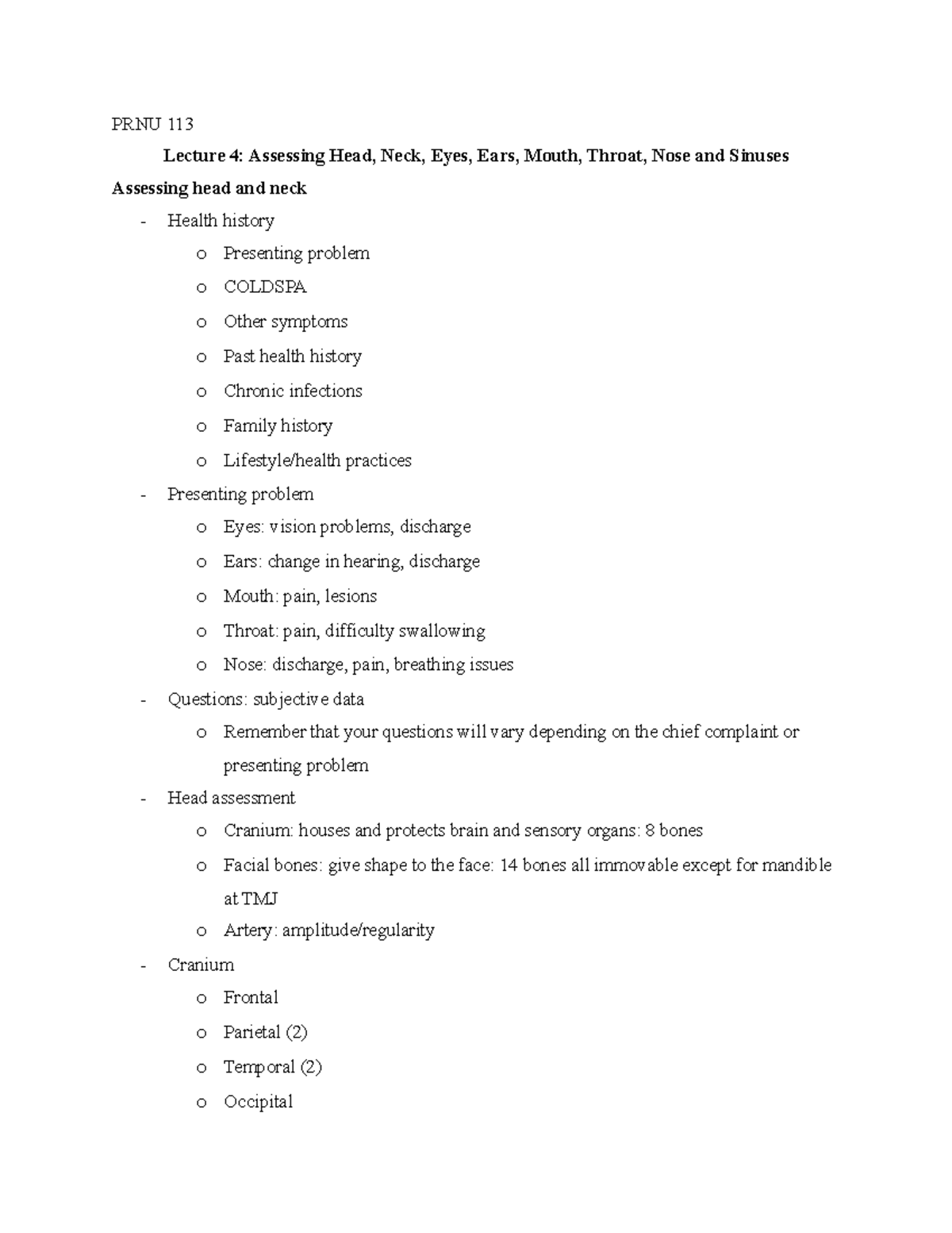 PRNU 113 lecture 4 - Sarah Pinard Rogers - PRNU 113 Lecture 4 ...