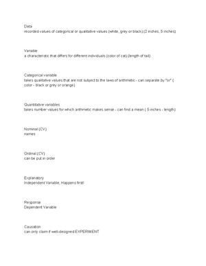 Single and Two Sample T Tests - STAT 1000 - Studocu