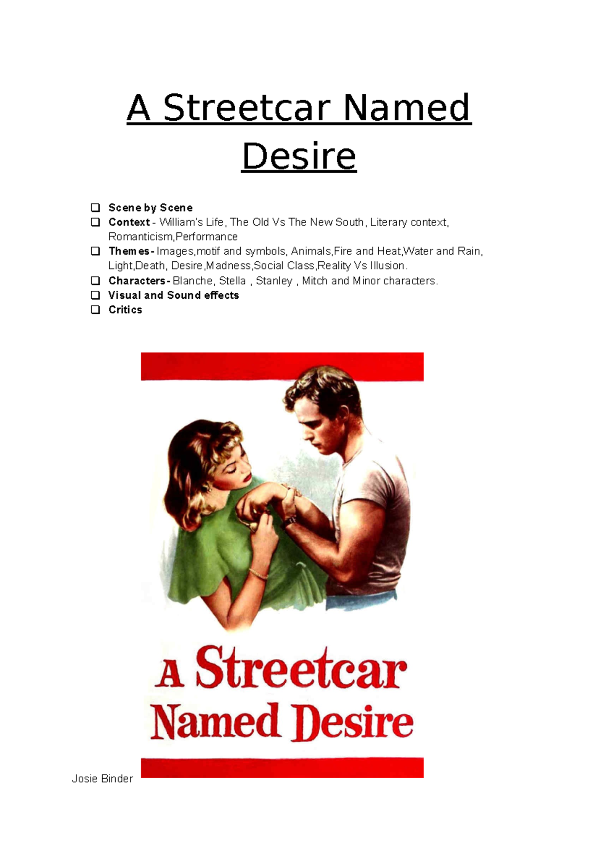 A Streetcar Named Desire - A Streetcar Named Desire Scene by Scene ...