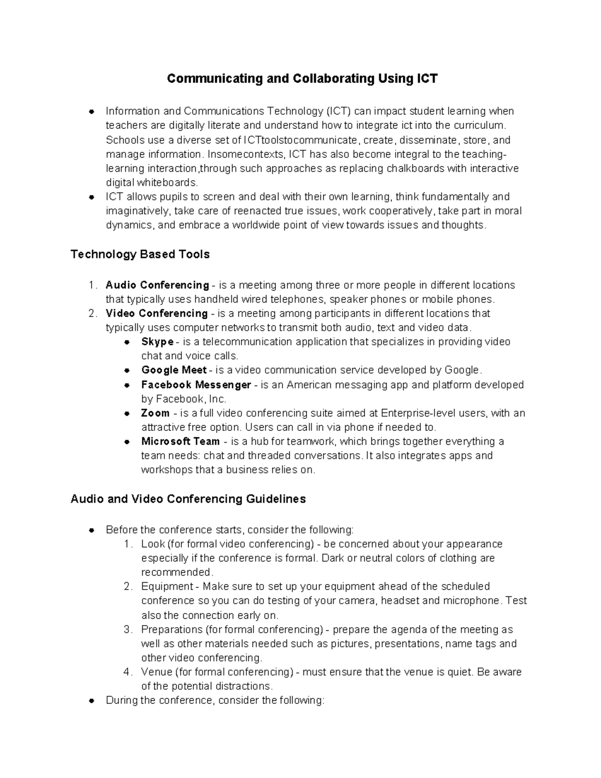 ICT - All about Ict. - Communicating and Collaborating Using ICT ...