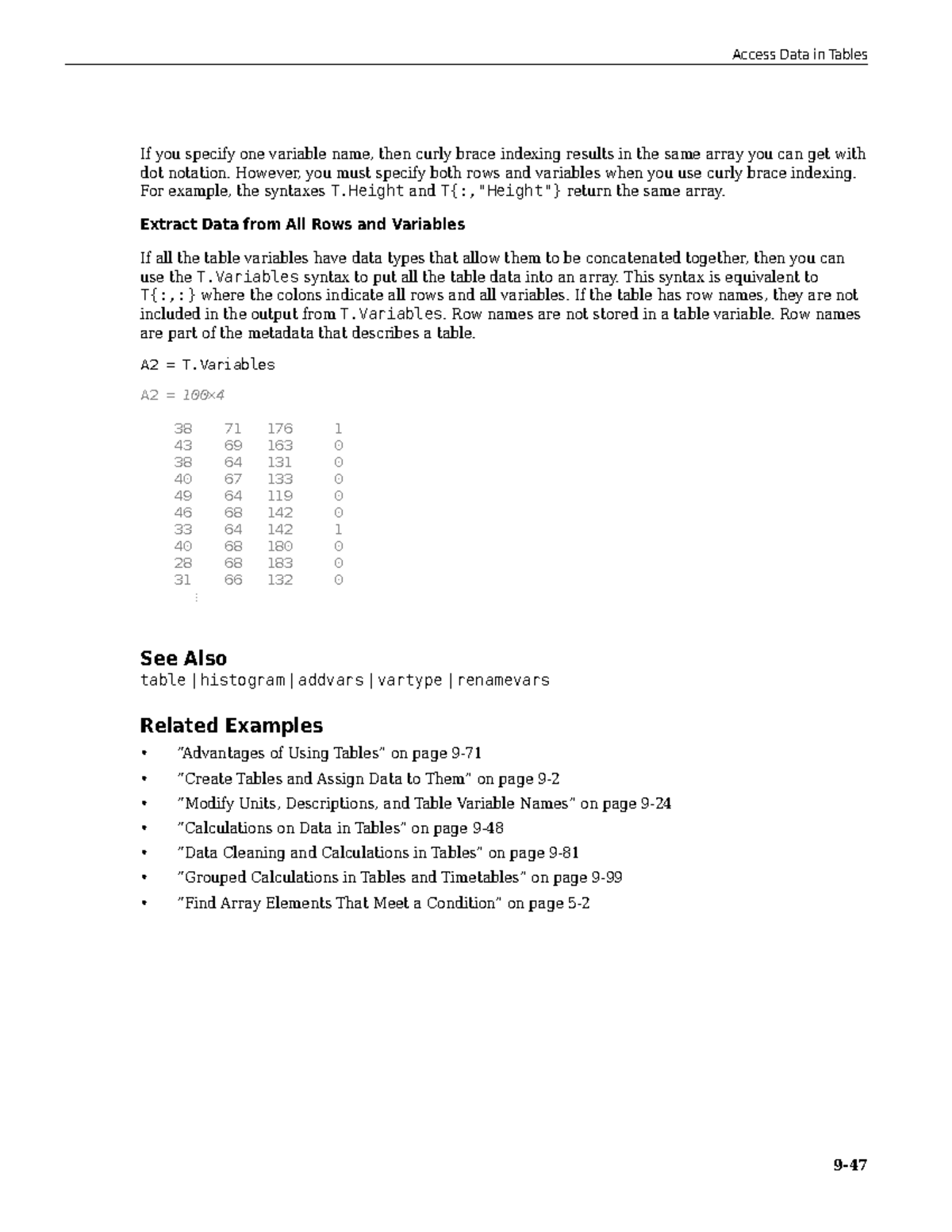 Matlab Prog 43 If You Specify One Variable Name Then Curly Brace Indexing Results In The Same