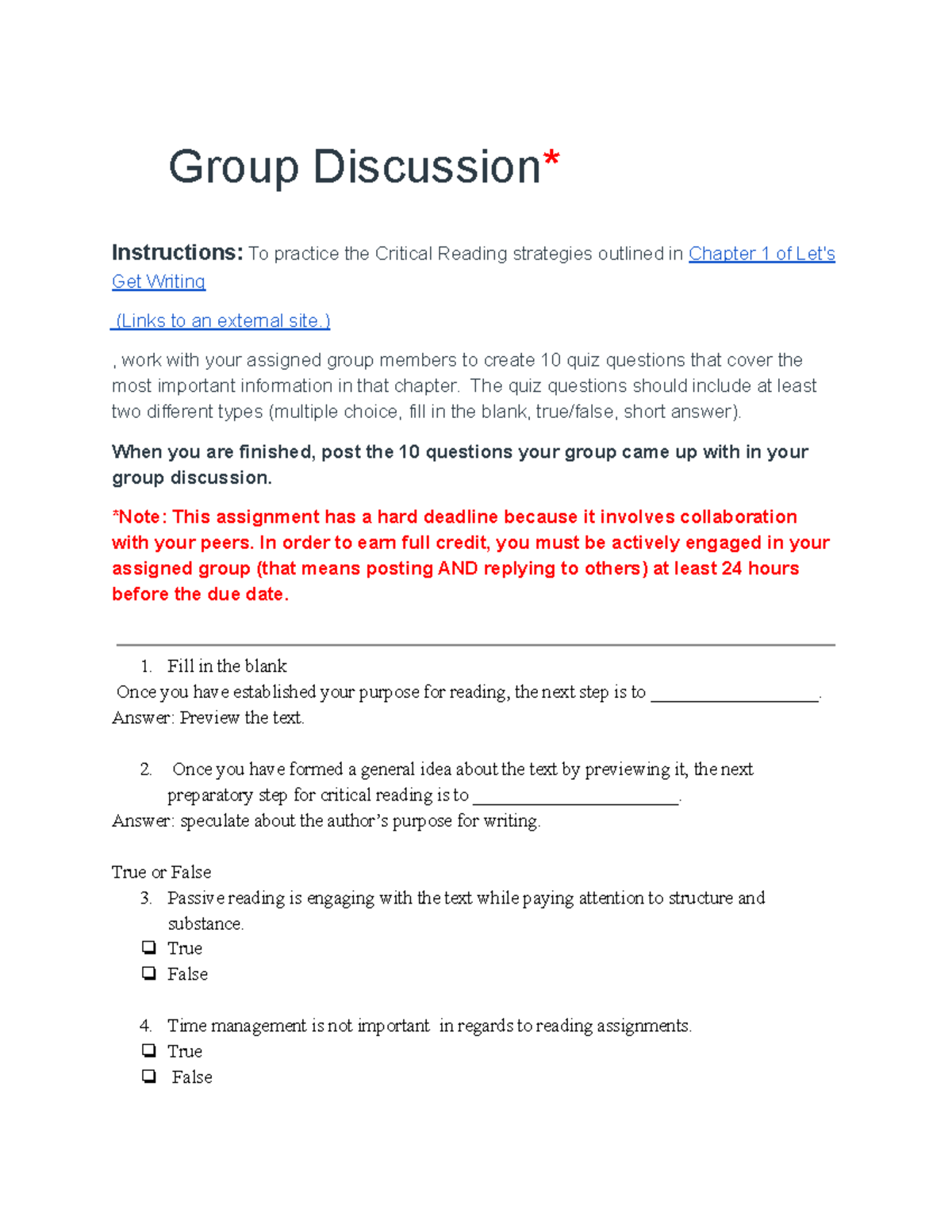 M4 Discussion 3 Critical Reading Practice - Discussion group 5 - Group ...