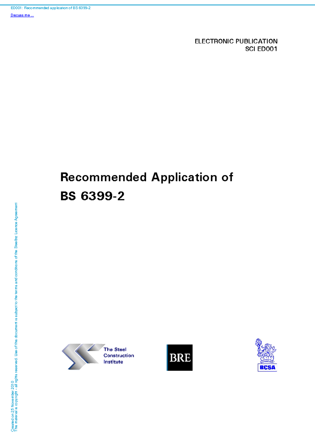Recommended application of bs6399 2 - ELECTRONIC PUBLICATION SCI ED ...