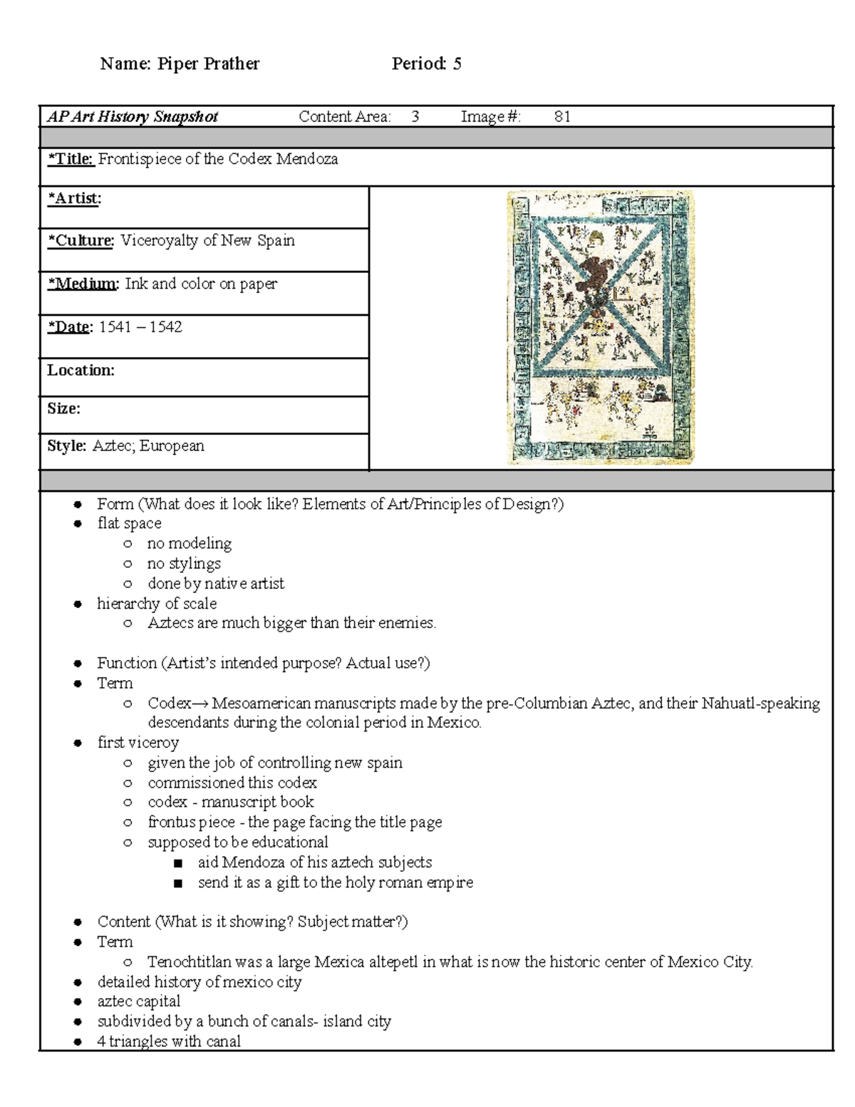 Copy of APAH-Unit 7.1- Americas Workbook - Name: Piper Prather Period ...