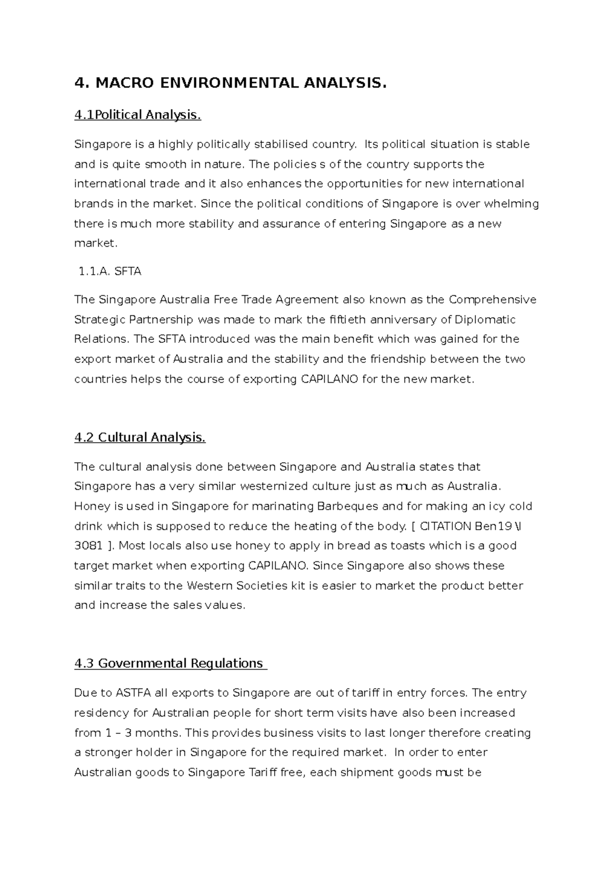 Final Macro Environmental Analysis IB - 4. MACRO ENVIRONMENTAL ANALYSIS ...