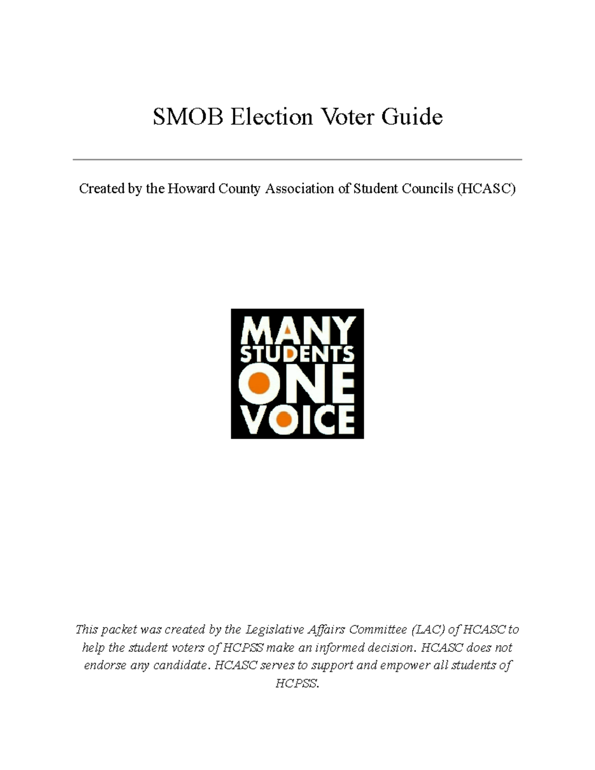 Smob-voting-guide - SMOB Election Voter Guide Created by the Howard ...