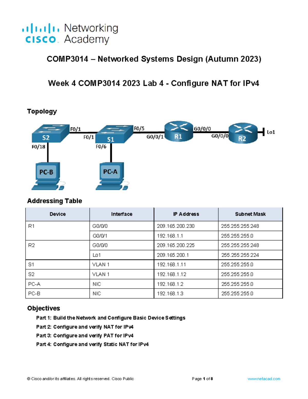 COMP3014 Lab4 2023 - CITS1402 Lab4 2023 - COMP3014 – Networked Systems Design (Autumn 2023) Week ...