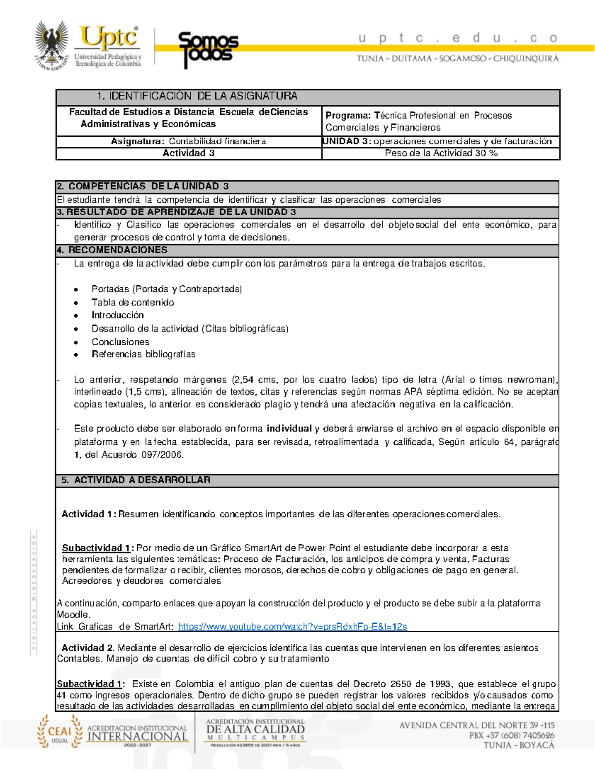 Actividad 3 Contabilidad Financiera II-2023 c-1 - 1. IDENTIFICACIÓN DE LA ASIGNATURA Facultad de ...