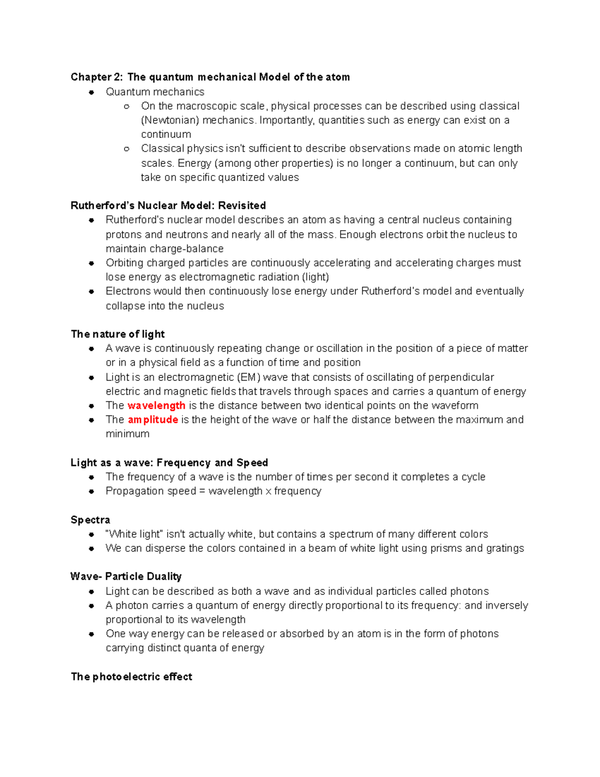 Chapter 3 Chem 110 9/2 - Chapter 2: The quantum mechanical Model of the ...