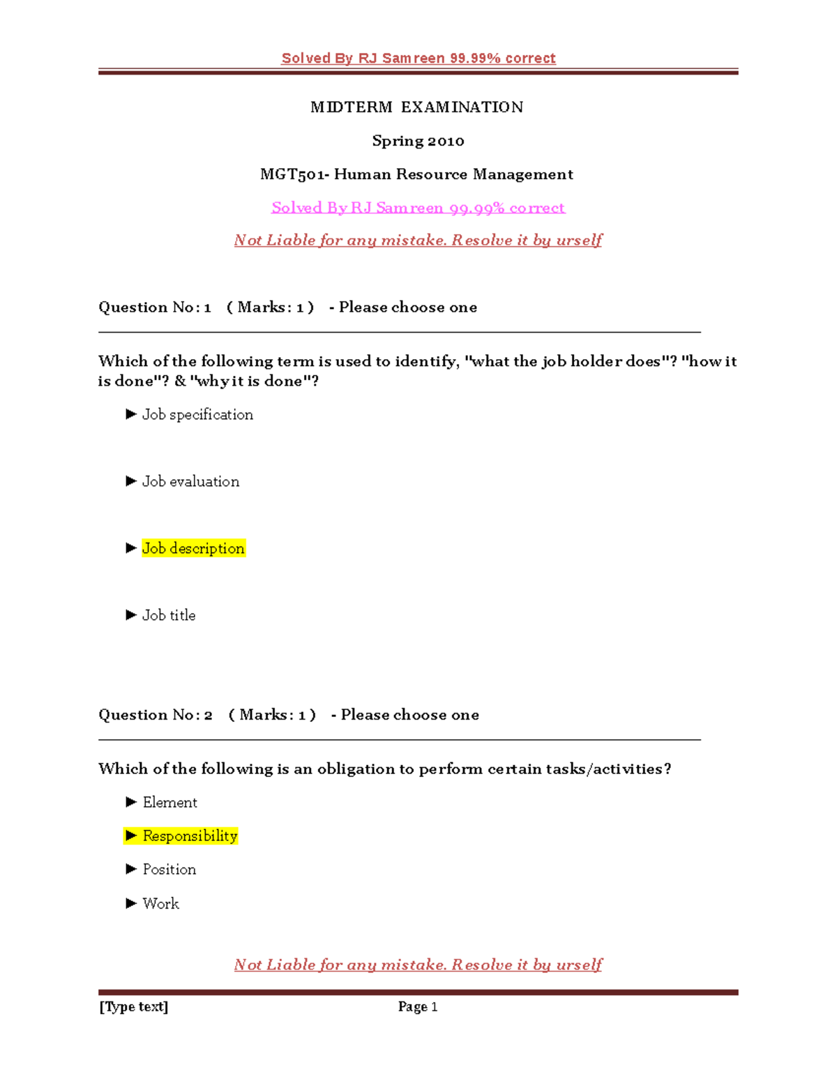 MGT501 Midterm papers solved by RJ SAmreen (www.virtualustaad - MIDTERM ...