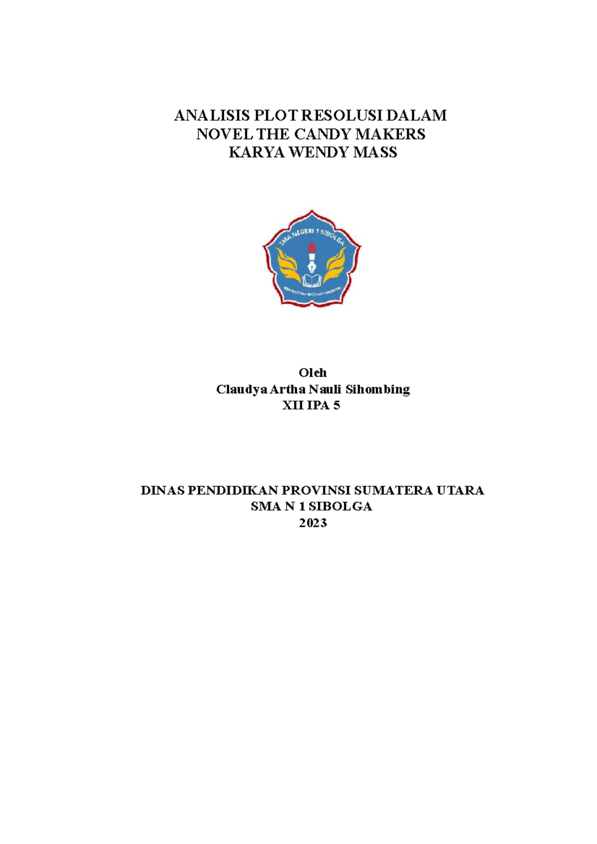 Analisis PLOT Resolusi - ANALISIS PLOT RESOLUSI DALAM NOVEL THE CANDY ...