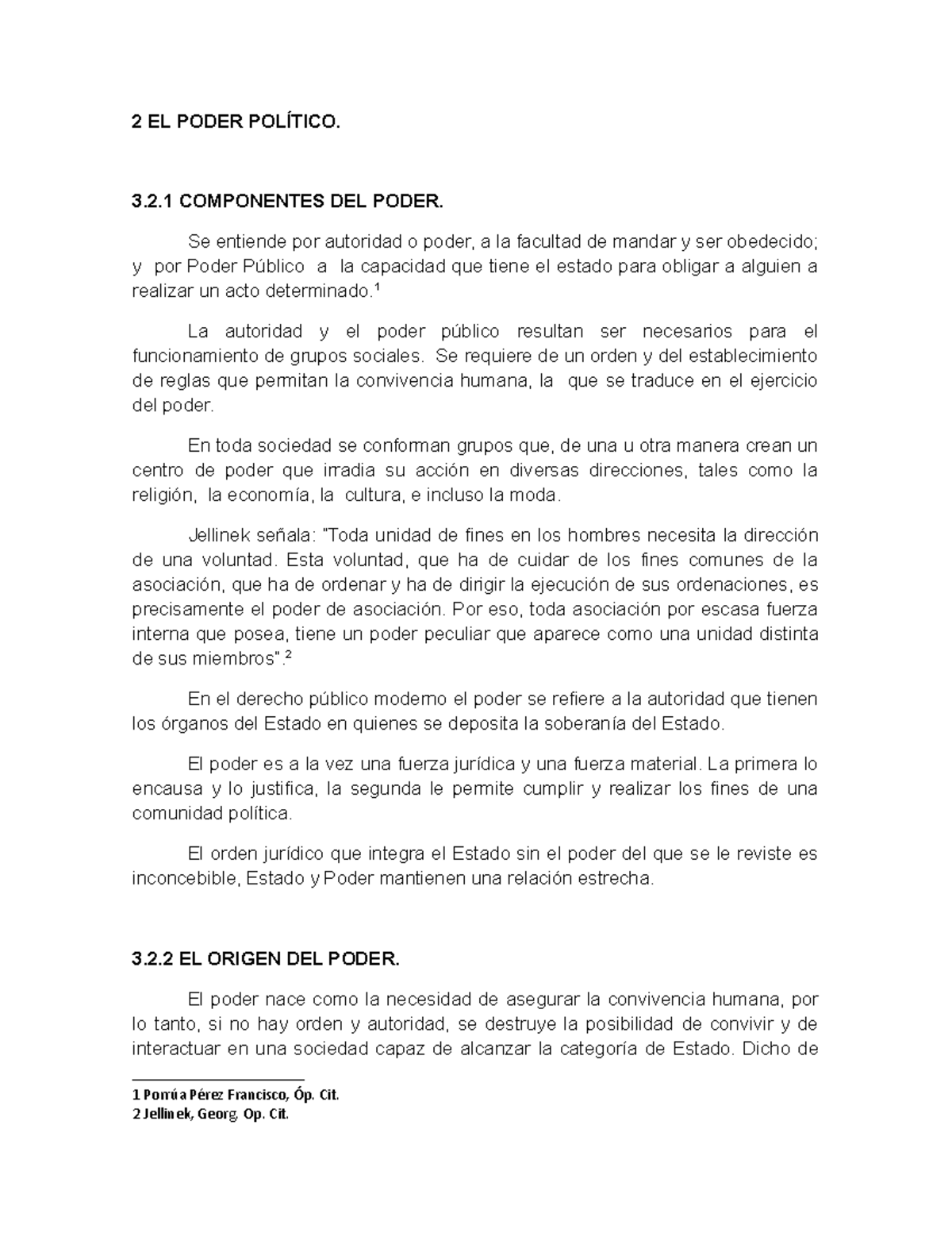 Poder como elemento del estado - 2 EL PODER POLÍTICO. 3.2 COMPONENTES ...