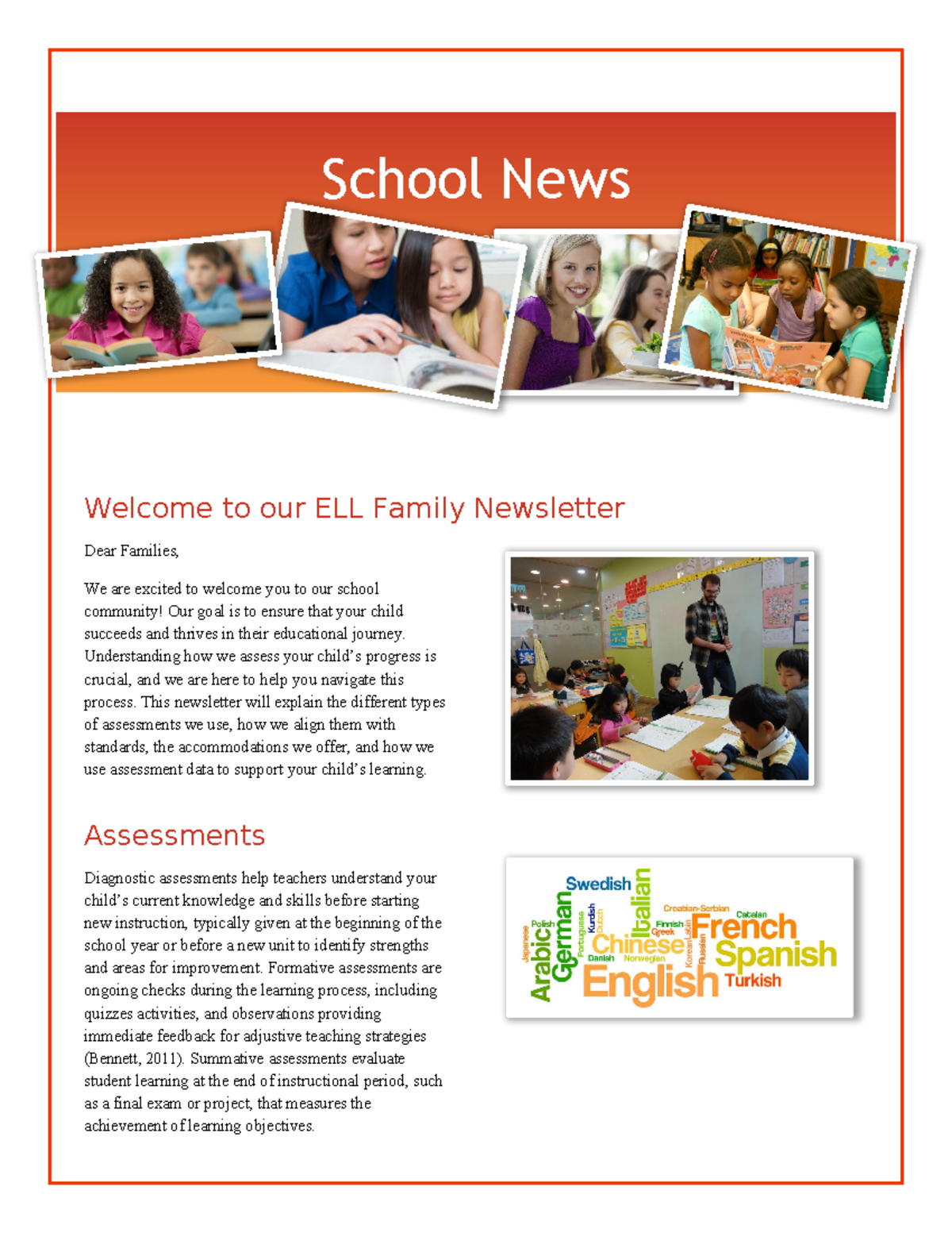ELL-Newsletter-Madrid - Welcome to our ELL Family Newsletter Dear ...