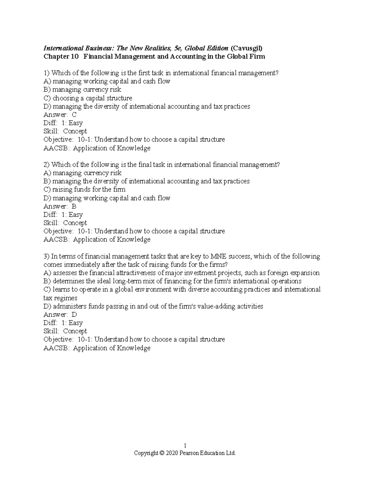 Chapter 10 - MGT 440 - International Business: The New Realities, 5e ...