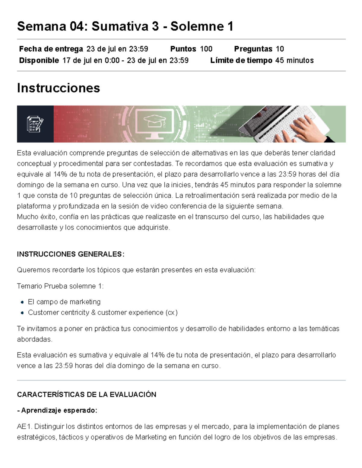 Semana 04: Sumativa 3 - Solemne 1_14 - Semana 04: Sumativa 3 - Solemne 1 Fecha de entrega 23 de ...