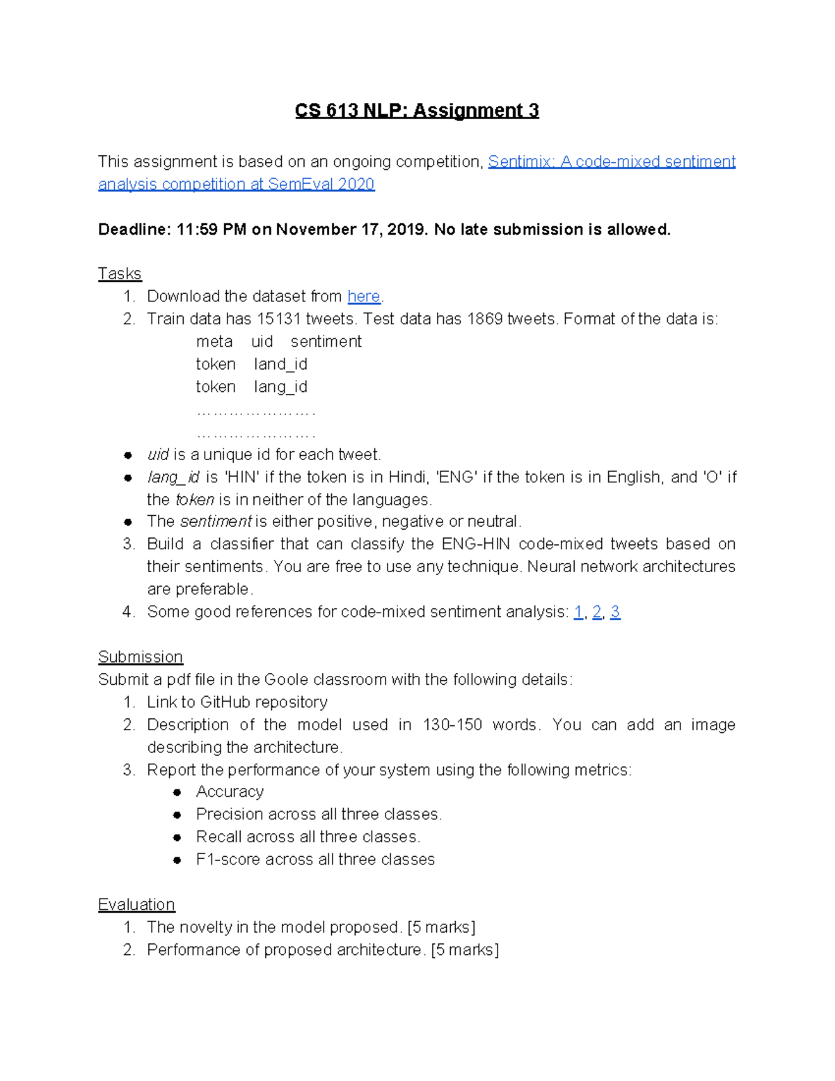 CS 613 NLP Assignment 3 - Practice tutorial shared by professor - CS ... CS 613 NLP Assignment 3 - Practice tutorial shared by professor - CS ...