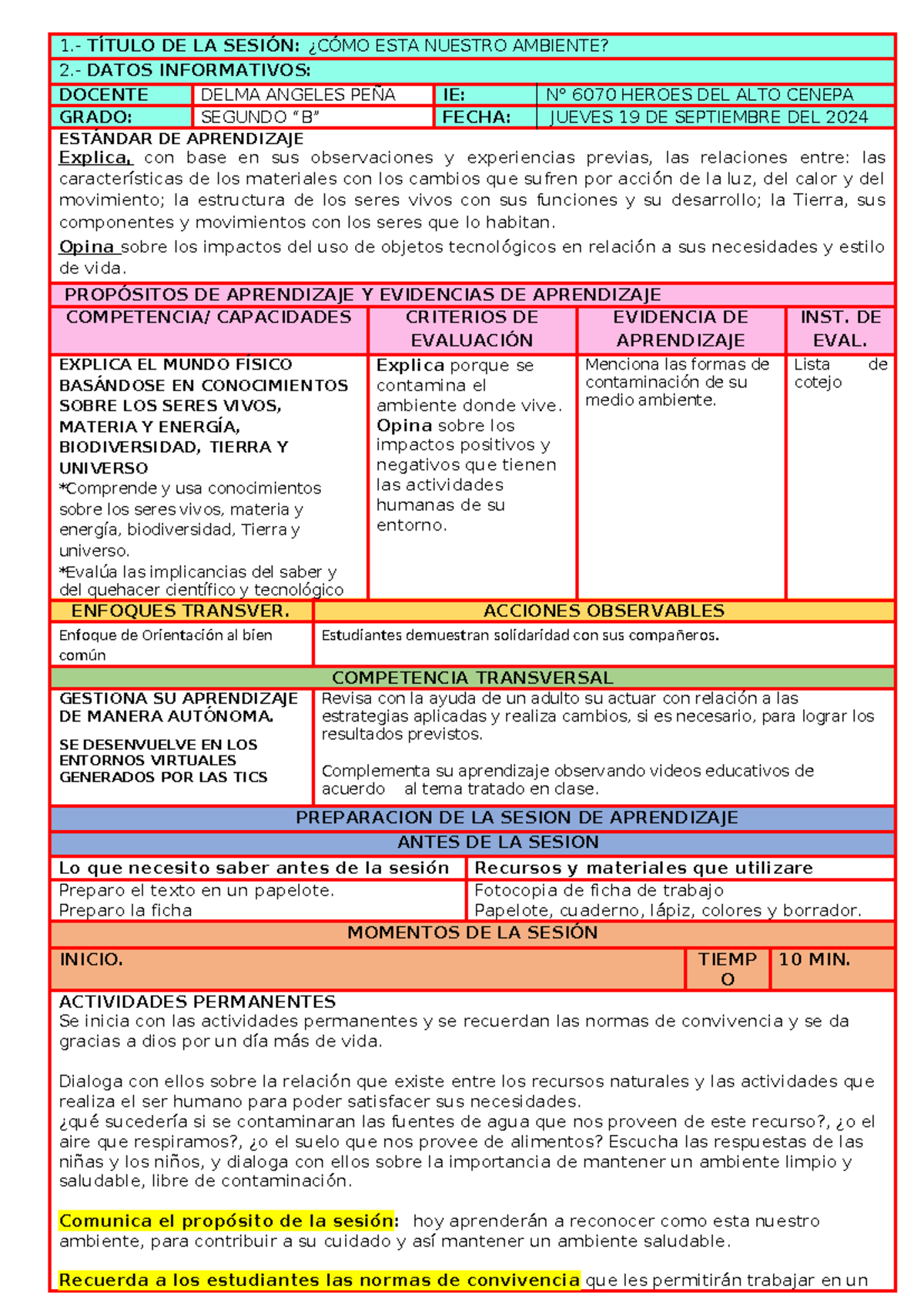 Sesion Jueves 19 Septiembre 2024 CYT - 1.- TÍTULO DE LA SESIÓN: ¿CÓMO ...